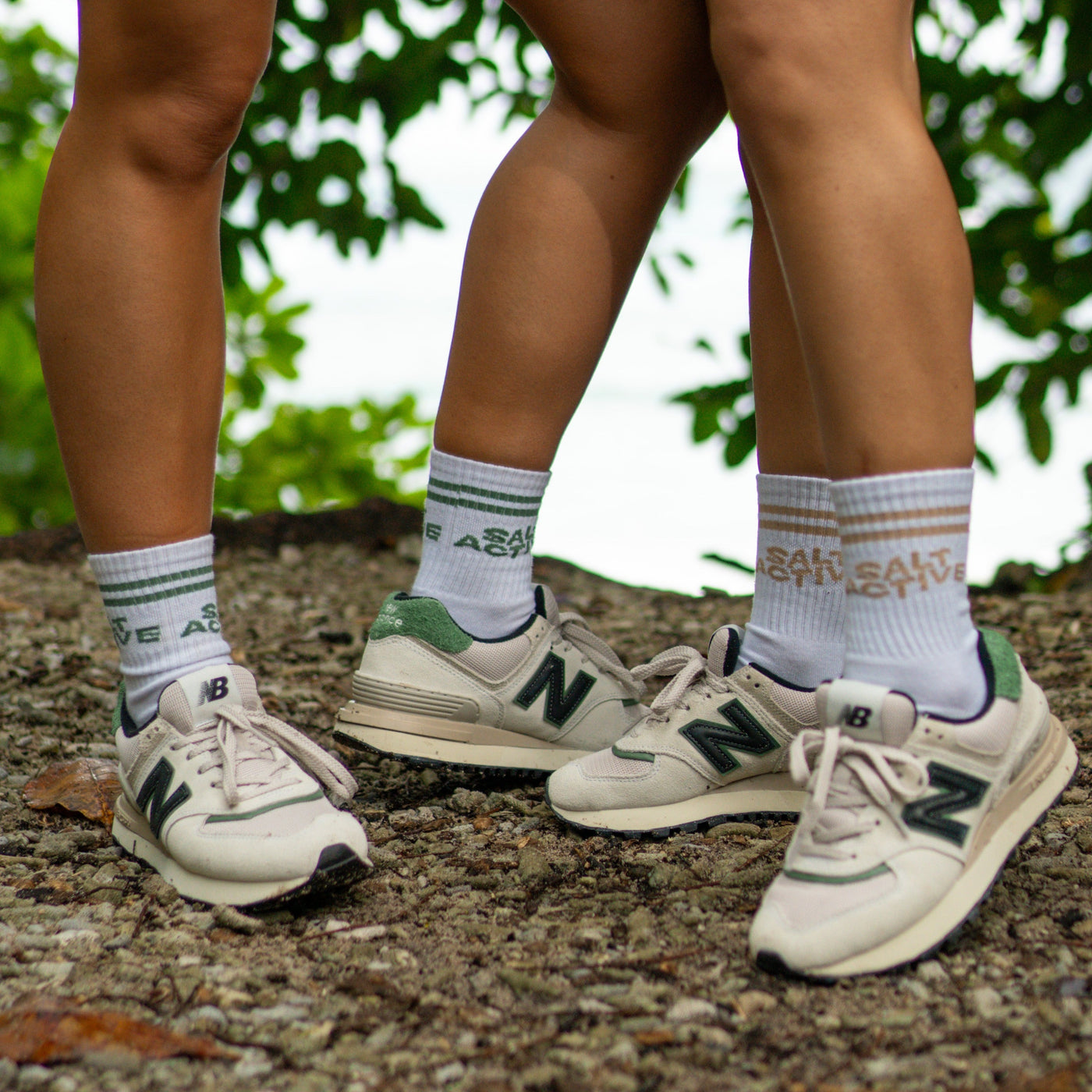 Salt Active Socks | White Socks with coloured stripes – Salt and Ripple